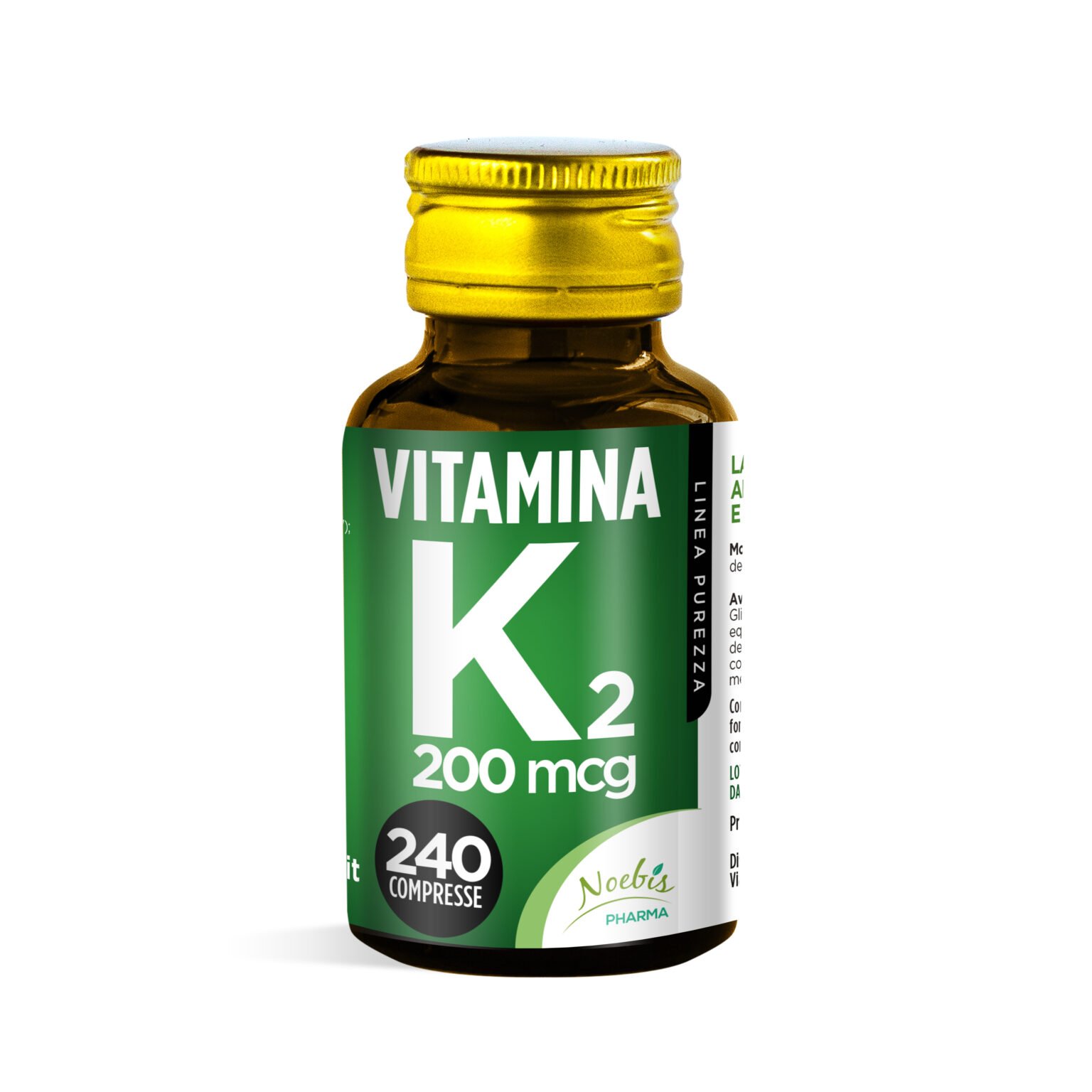 Vitamina K2 Mk 7 - 200 Mcg - Menachinone 240 cpr - Noebis Pharma